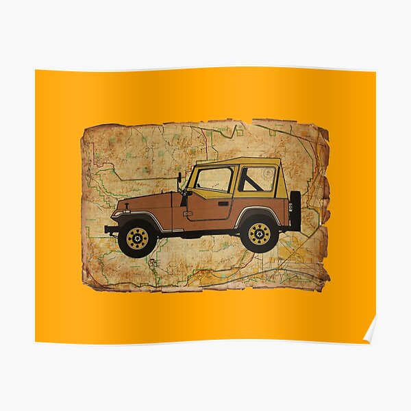 "JEEP MAPS" Poster by ArtbyLeclerc | Redbubble