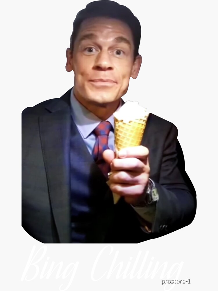 " Bing Chilling - fynny meme" Sticker for Sale by prostore-1 | Redbubble