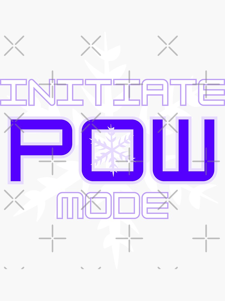 "Pow Mode - Purple" Sticker for Sale by Mepatch | Redbubble