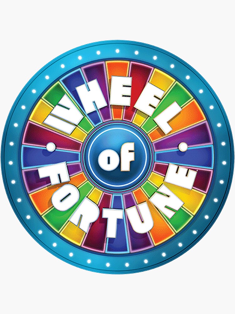 "Wheel of Fortune" Sticker for Sale by gameshowfan2001 | Redbubble