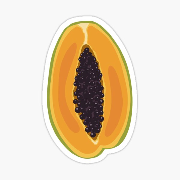 "Papaya" Sticker for Sale by sumaaatra | Redbubble