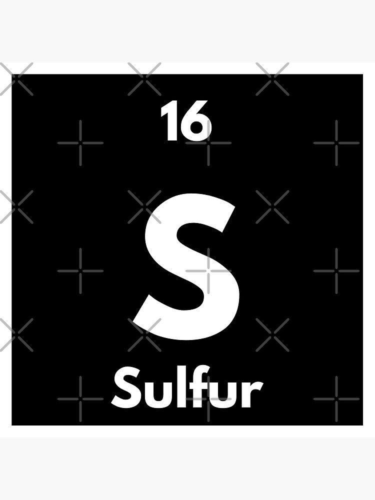 "Periodic Table element number 16 S Sulfur" Sticker for Sale by PeriodicBliss | Redbubble