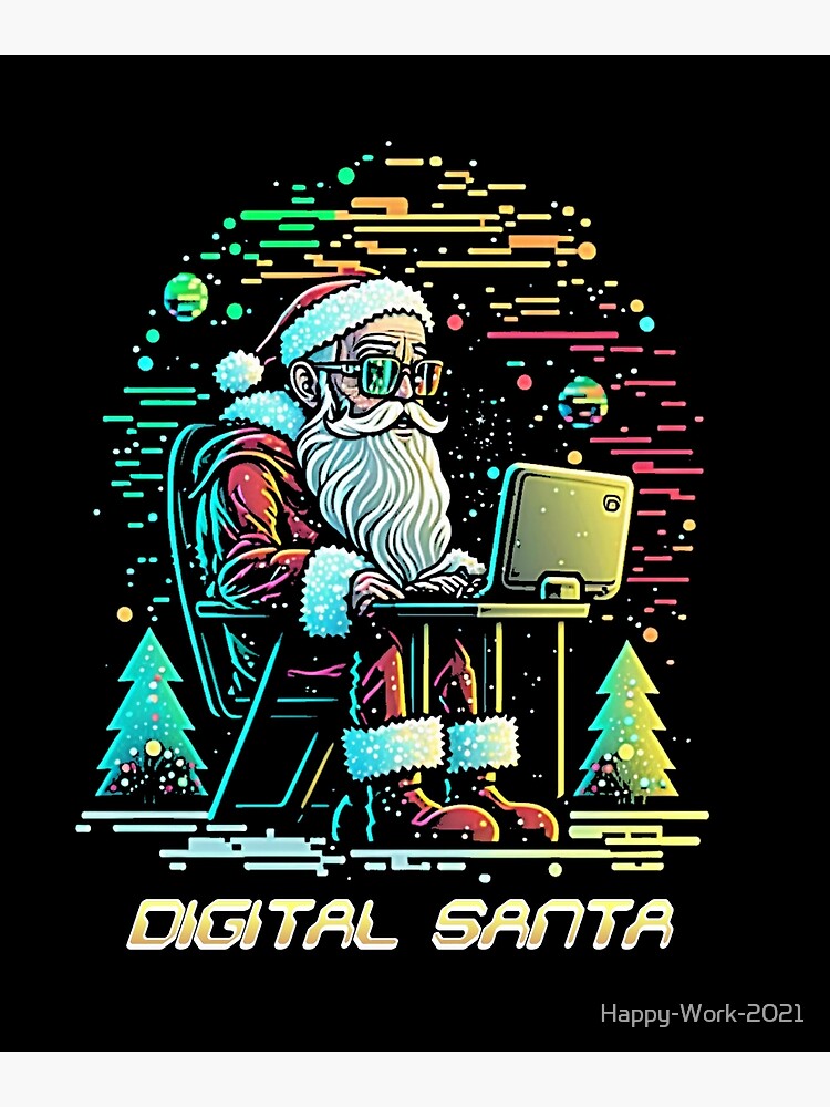 "Digital Santa / Christmas / Winter / Cyber / Online / Digital Nerd ...