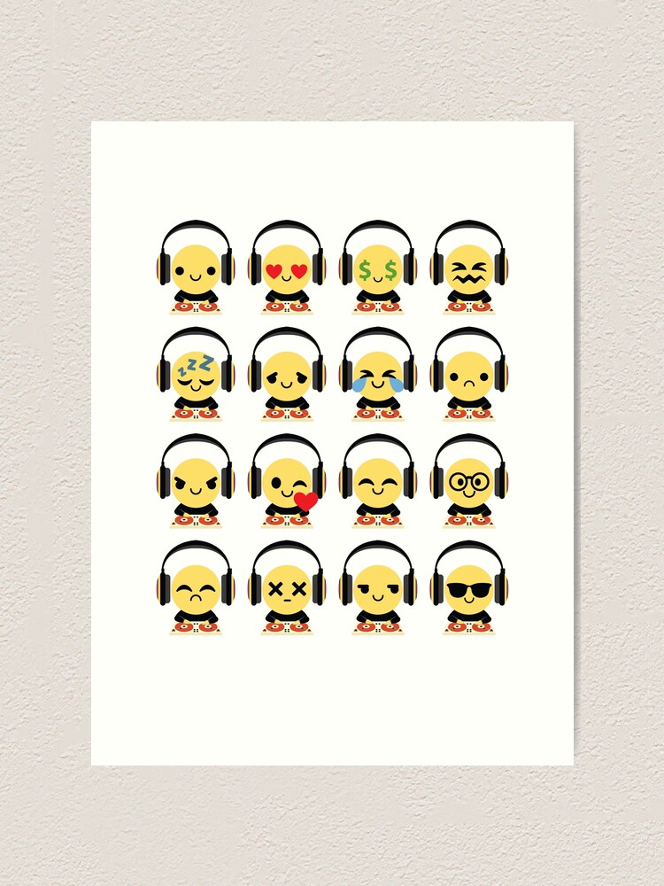 "DJ Emoji " Art Print by HippoEmo | Redbubble