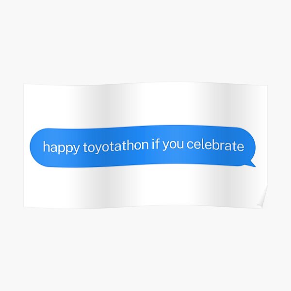 "Happy Toyotathon" Poster for Sale by retroavocado | Redbubble