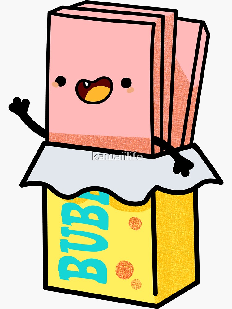 "Kawaii Bubble Gum" Sticker for Sale by kawaiilife | Redbubble