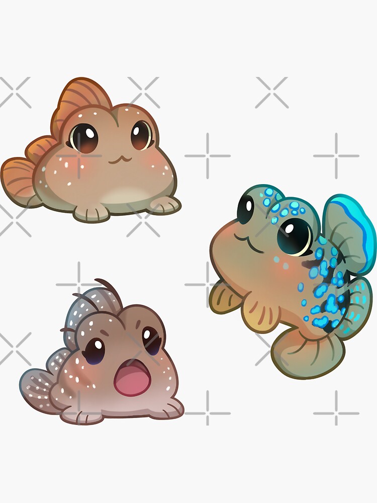 "Mudskippers" Sticker for Sale by Lilypawstudio | Redbubble