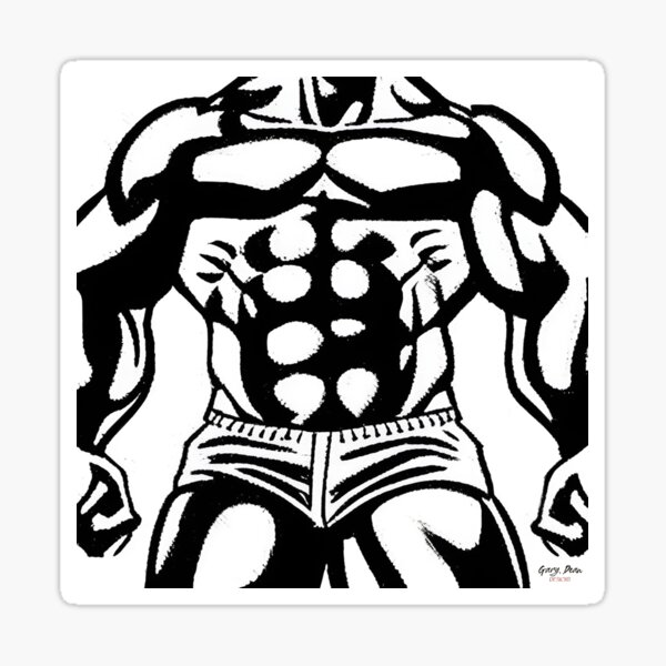 "Muscle Stencil 1. Digital Art. Gary Dean Designs" Sticker for Sale by ...