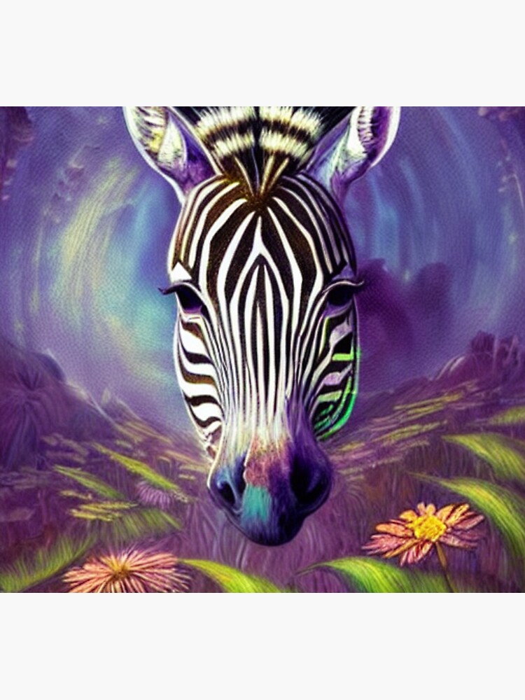 "African Zebra, Fantasy " Sticker for Sale by Huesoffun | Redbubble