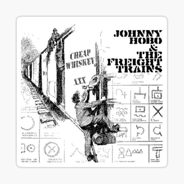 "Johnny hobo and the fright trains " Sticker for Sale by theblueleader ...