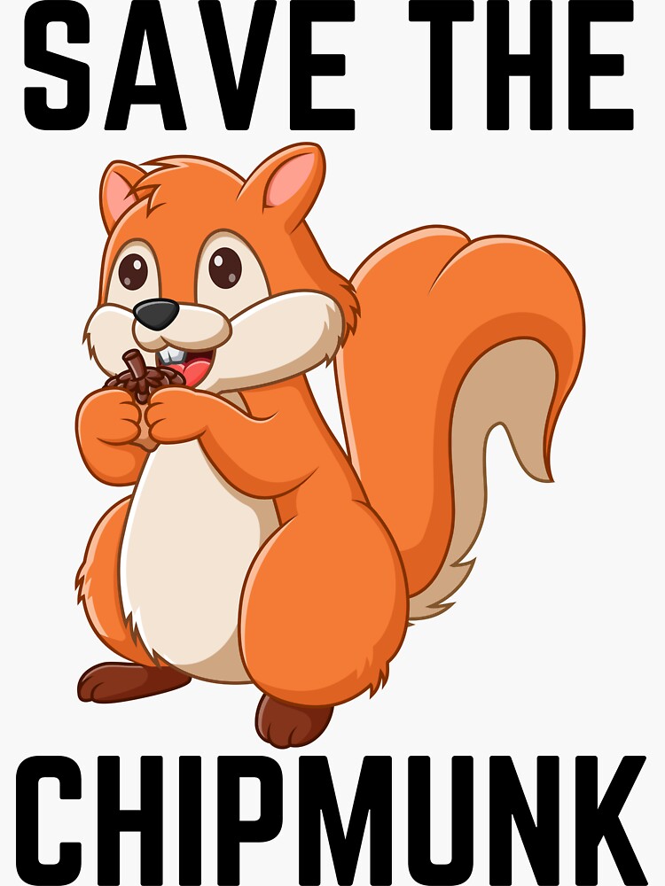 "Chipmunk" Sticker for Sale by ChachiArts | Redbubble