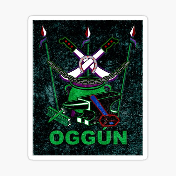 "ogun" Sticker for Sale by Korvus78 | Redbubble