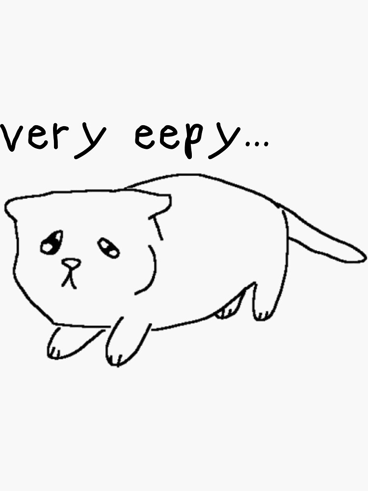 "very eepy kitten " Sticker for Sale by USAPRIDE22 | Redbubble