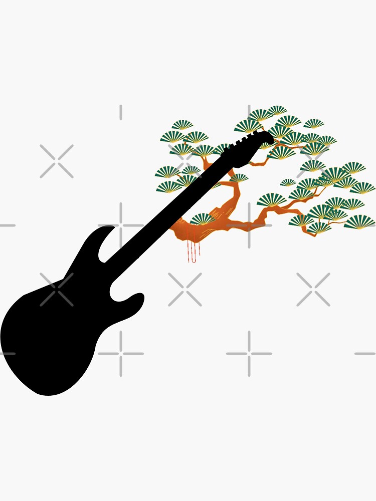 "Acoustic Guitar Tree Of Life Guitar Player Nature Guitarist" Sticker ...