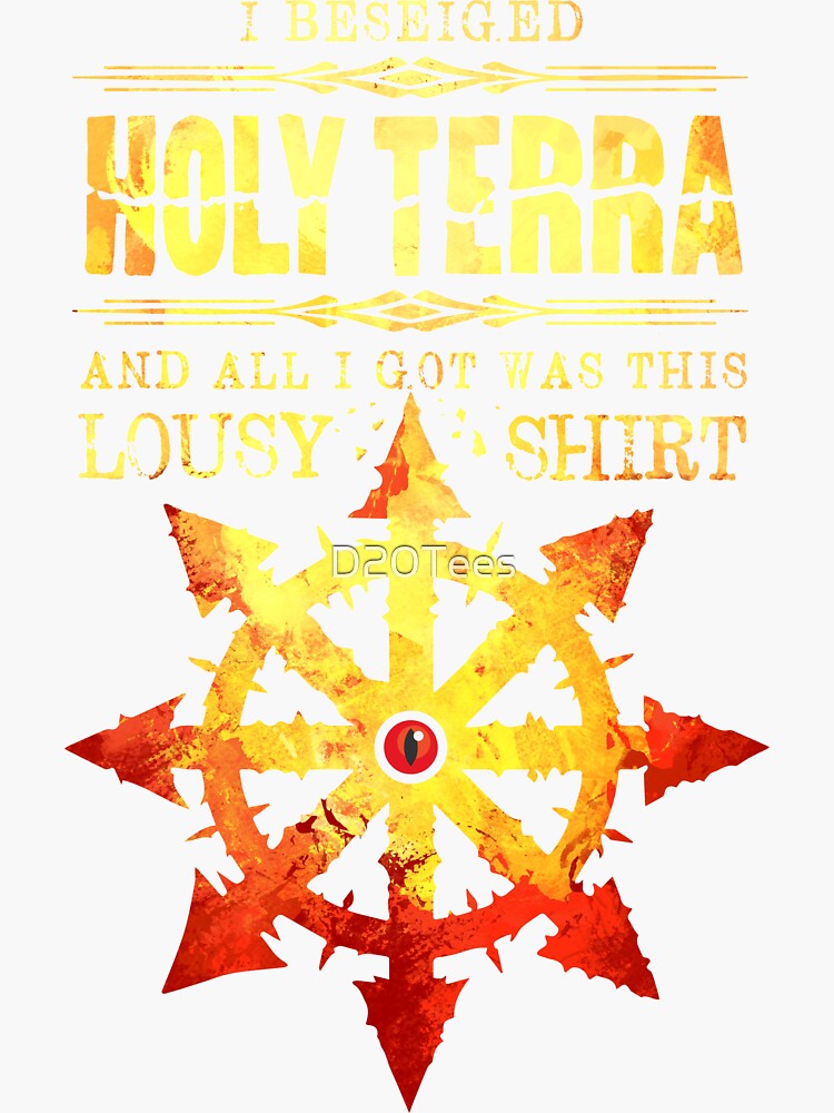 "I Beseiged Holy Terra" Sticker for Sale by D20Tees | Redbubble