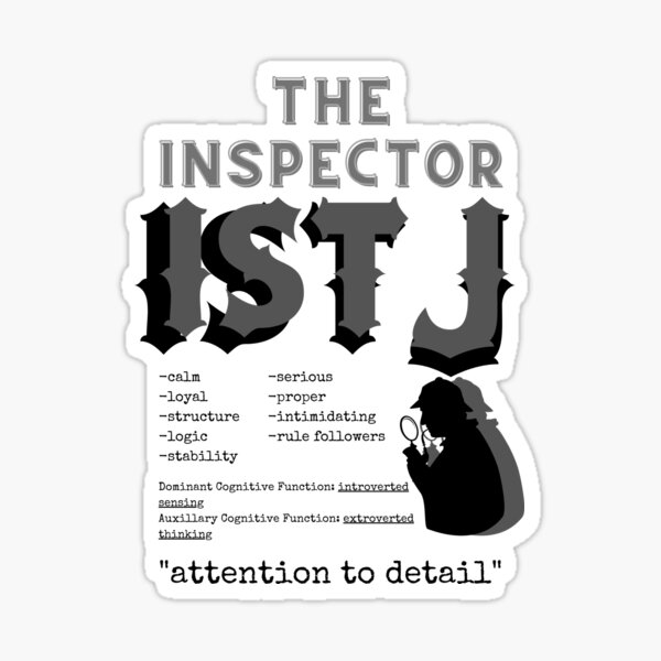 "ISTJ (The Inspector)" Sticker for Sale by Allisheyon17 | Redbubble