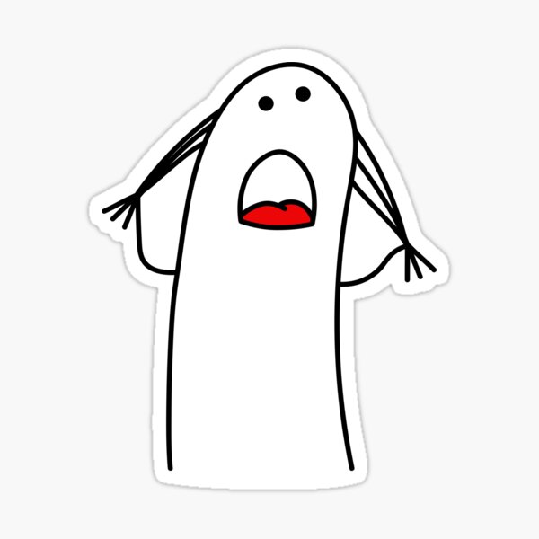 "Funny scared meme" Sticker for Sale by RIXXI HEY CO. | Redbubble