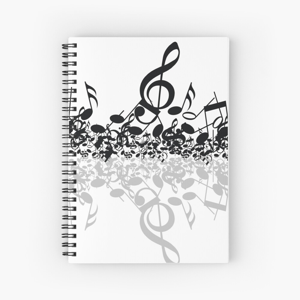 "Musical Notes" Spiral Notebook for Sale by iheartclothes | Redbubble