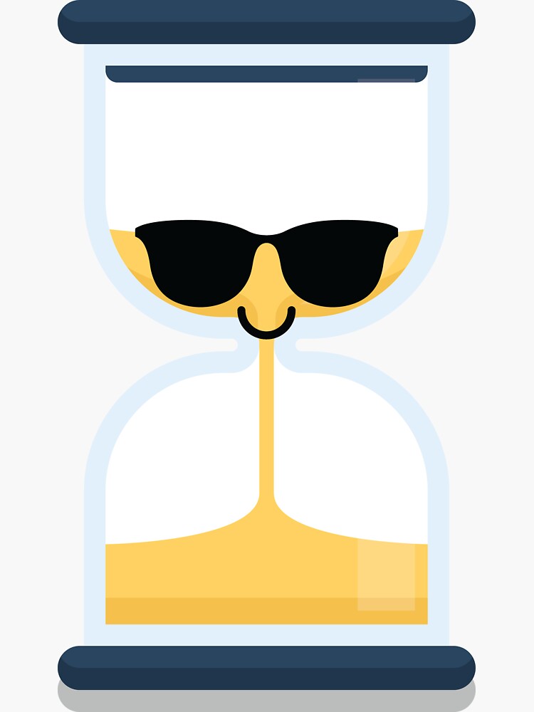 "Hour Glass Emoji " Sticker for Sale by HippoEmo | Redbubble