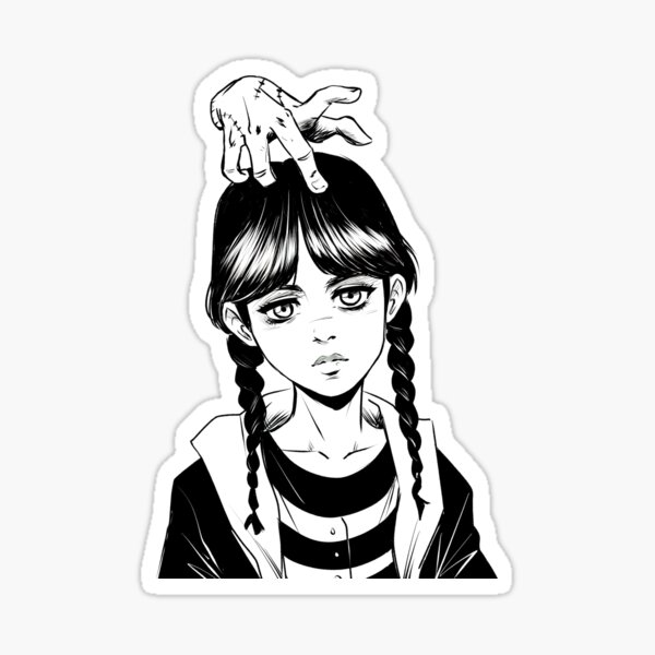 "Wednesday Addams And Thing" Sticker for Sale by TylerPearson | Redbubble