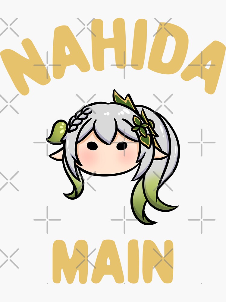 "Genshin Impact Nahida main chibi head | Morcaworks" Sticker for Sale ...