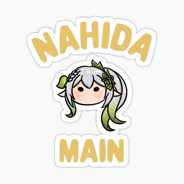 "Genshin Impact Nahida main chibi head | Morcaworks" Sticker for Sale ...