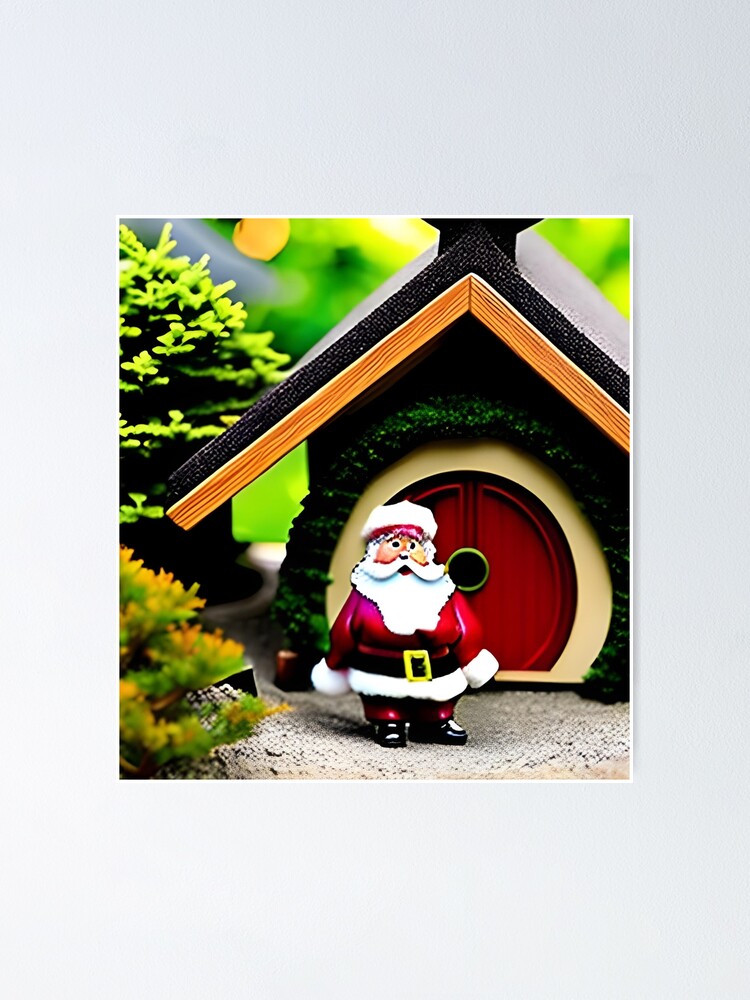 "santa, santa miniature, miniature house, dwarf santa, dwarf miniature ...