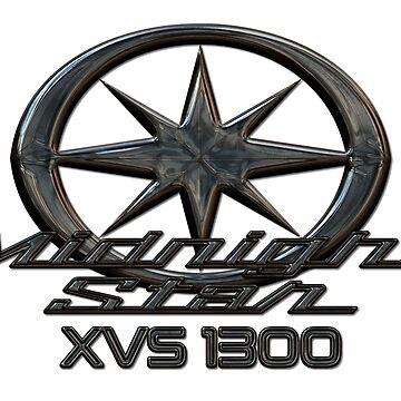 "Midnight Star XVS 1300 Star Logo Metal" Sticker by KlaraBubble | Redbubble