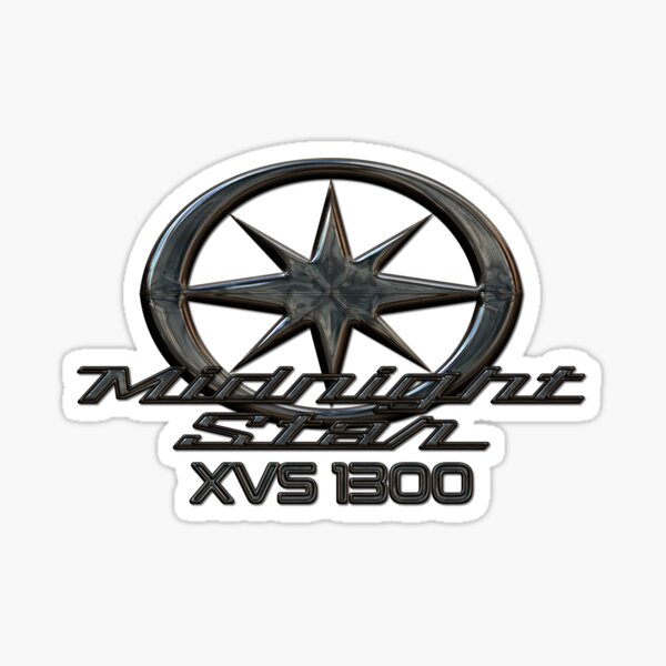 "Midnight Star XVS 1300 Star Logo Metal" Sticker by KlaraBubble | Redbubble