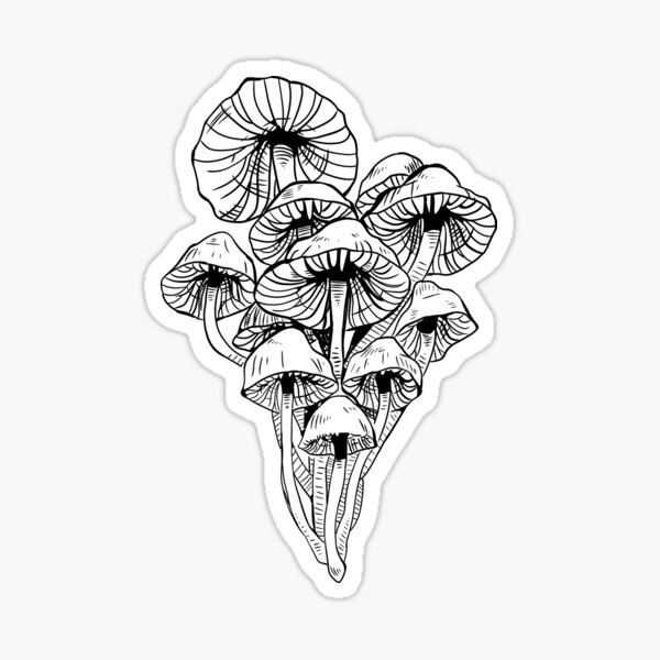 "Shrooms" Sticker for Sale by M-Nehmer | Redbubble