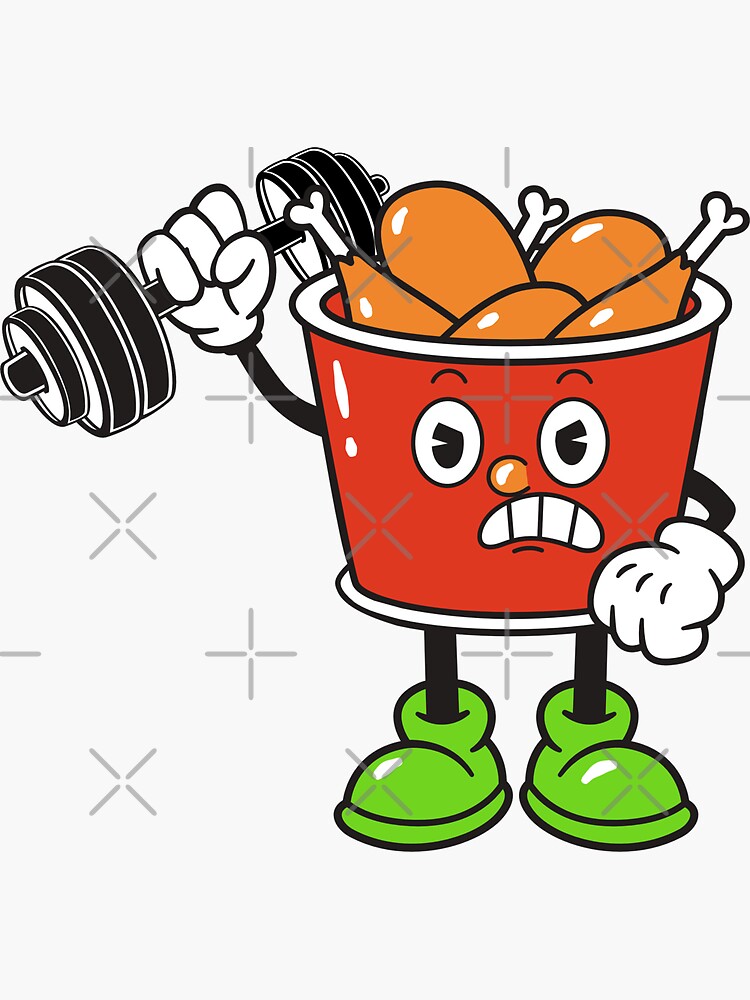 "Don't Skip Leg Day - Workout Vintage Cartoon Weightlifting" Sticker ...