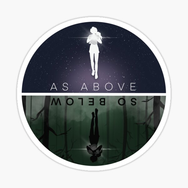 "As Above/So Below" Sticker for Sale by magicpayton | Redbubble