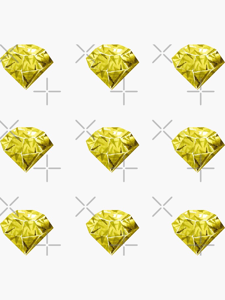 "Yellow Diamond Sticker Pack" Sticker for Sale by rakhisahasjc | Redbubble