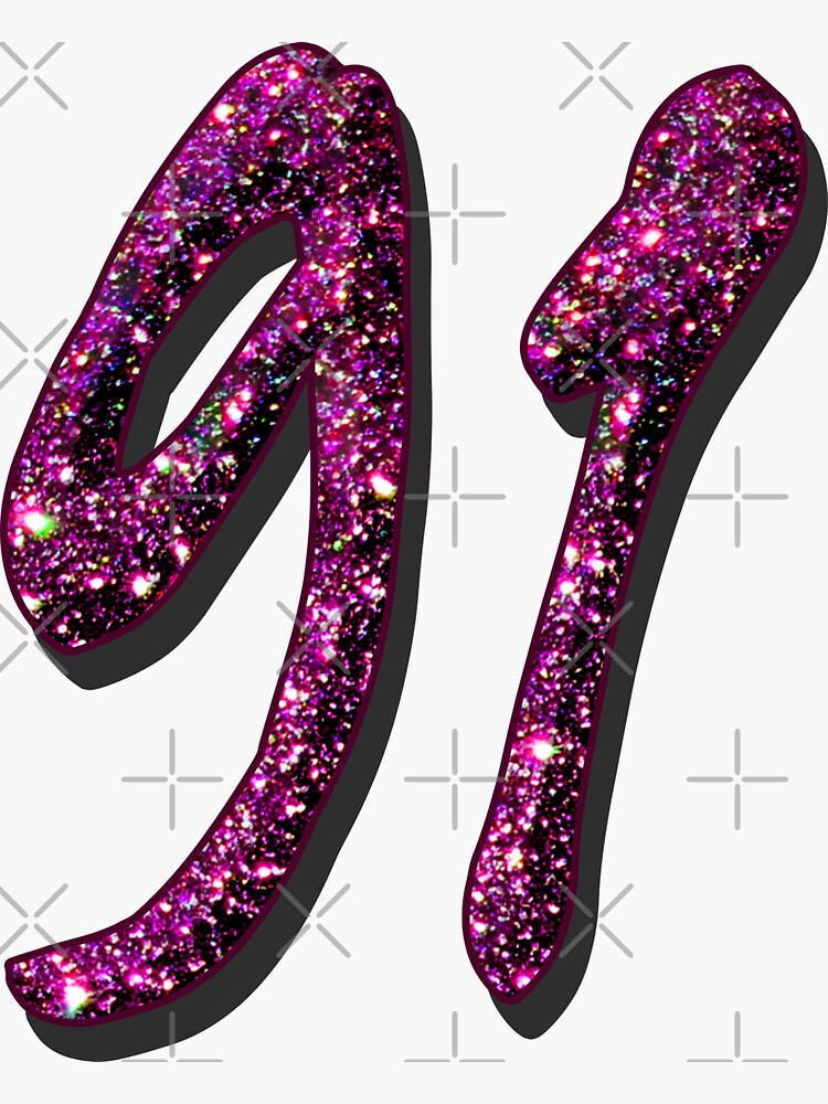 "91 purple glitter numbers" Sticker for Sale by GlamourChick | Redbubble