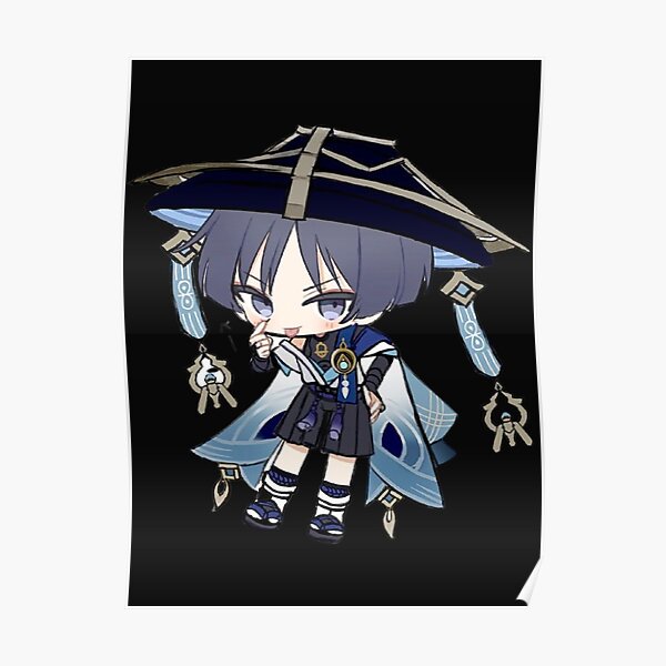 "Chibi Scaramouche Wanderer Genshin Impact" Poster for Sale by ...