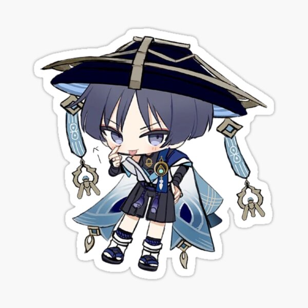 "Chibi Scaramouche Wanderer Genshin Impact" Sticker for Sale by ...