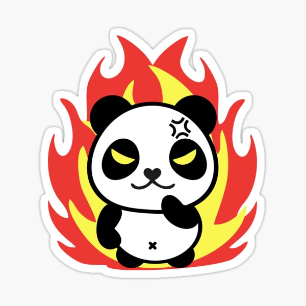 "Angry Panda " Sticker for Sale by Mahajan-Styles | Redbubble