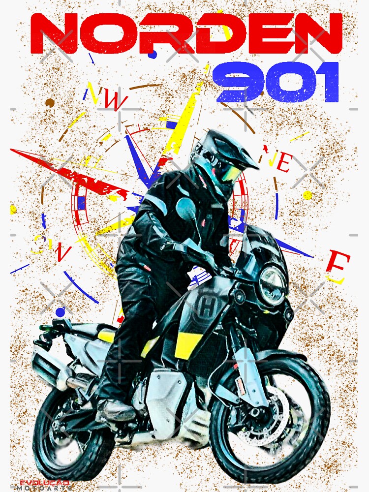 "Husqvarna Big Trail Norden 901 Rally" Sticker for Sale by Evomotoarte ...