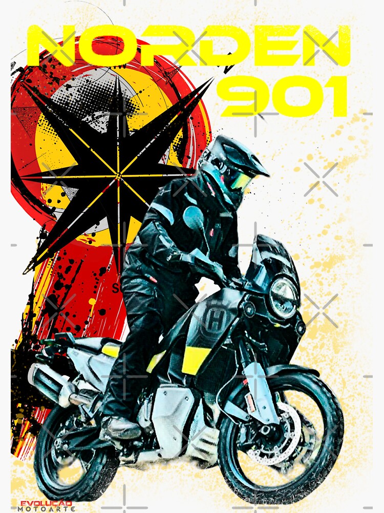 "Husqvarna Norden 901 Desert Rider" Sticker for Sale by Evomotoarte ...
