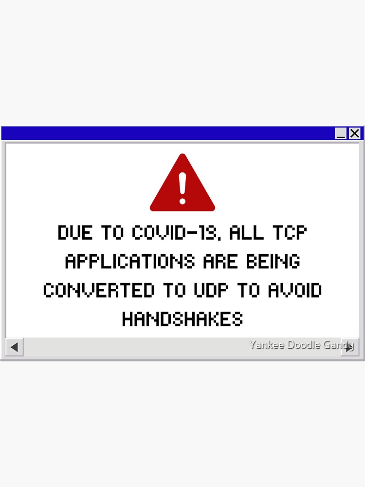 "TCP vs UDP " Sticker for Sale by gandalfnz | Redbubble