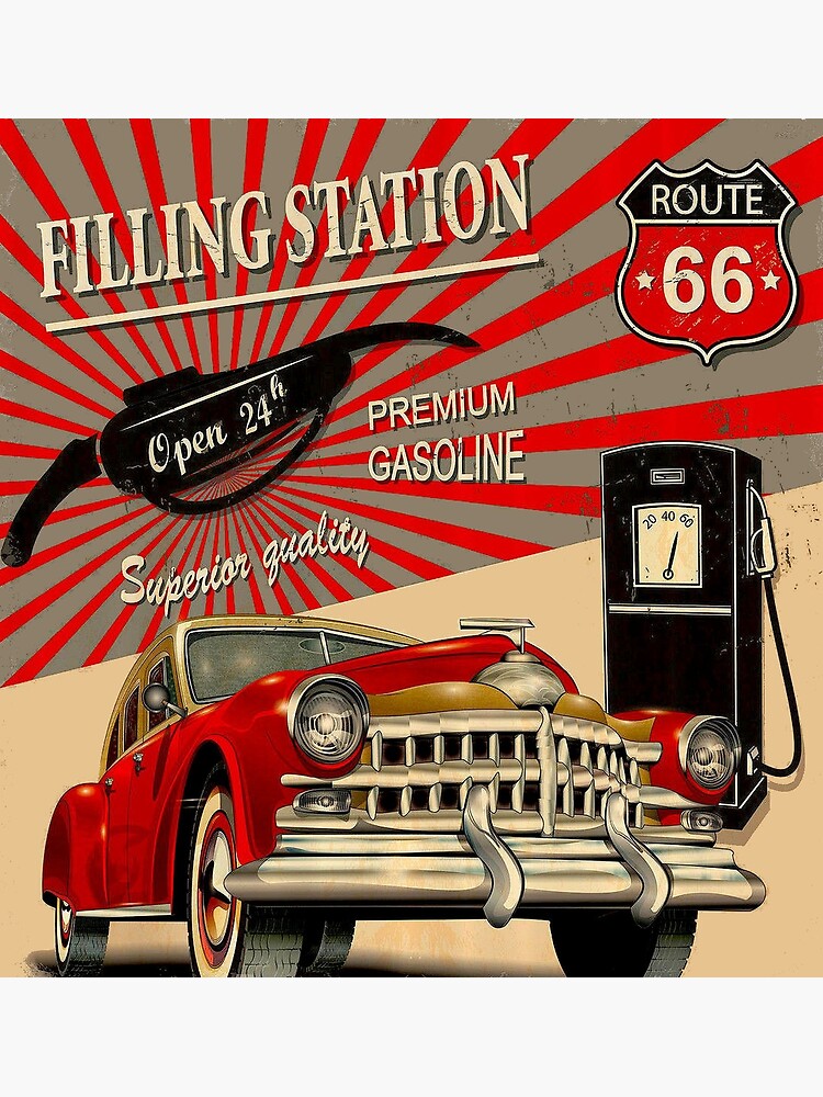"ROUTE 66 : Vintage Highway Advertising Print" Art Print by posterbobs ...