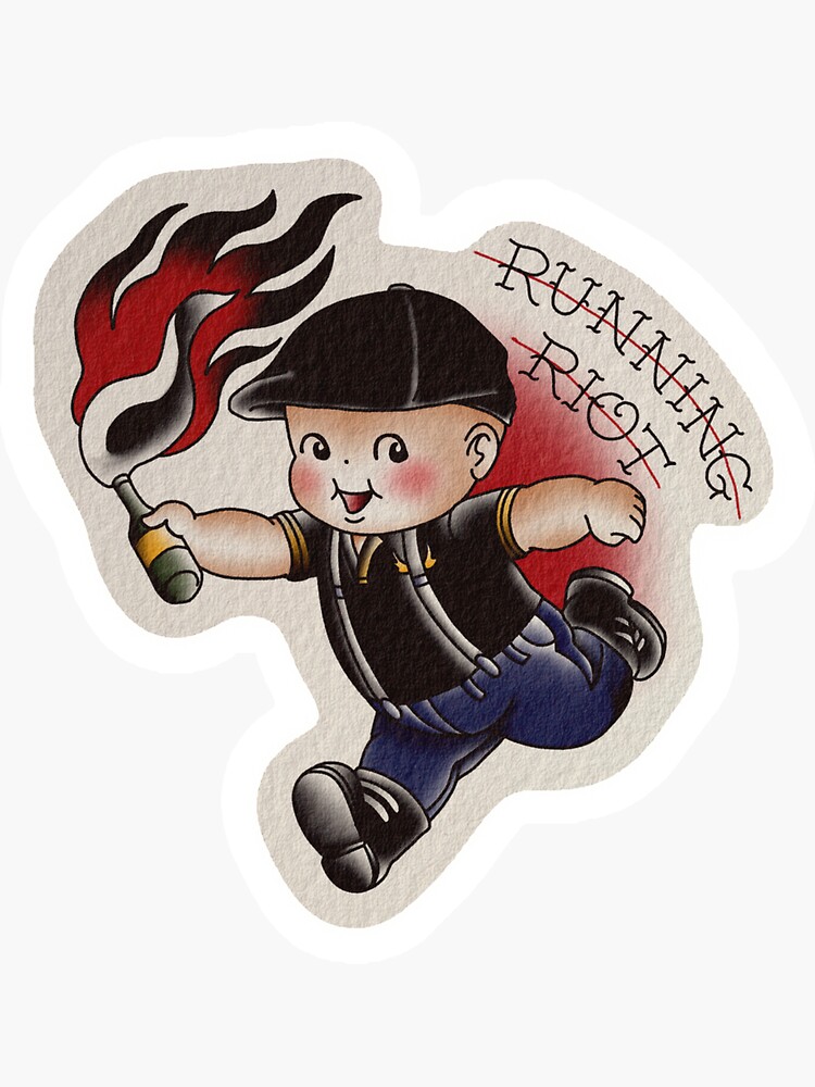"Running Riot Kewpie" Sticker for Sale by yamirotten | Redbubble