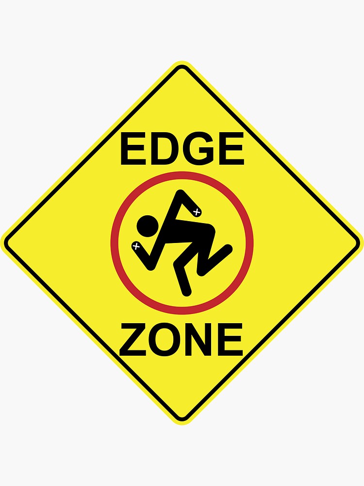 "Straight Edge Zone Traffic Sign" Sticker for Sale by xpelawix | Redbubble