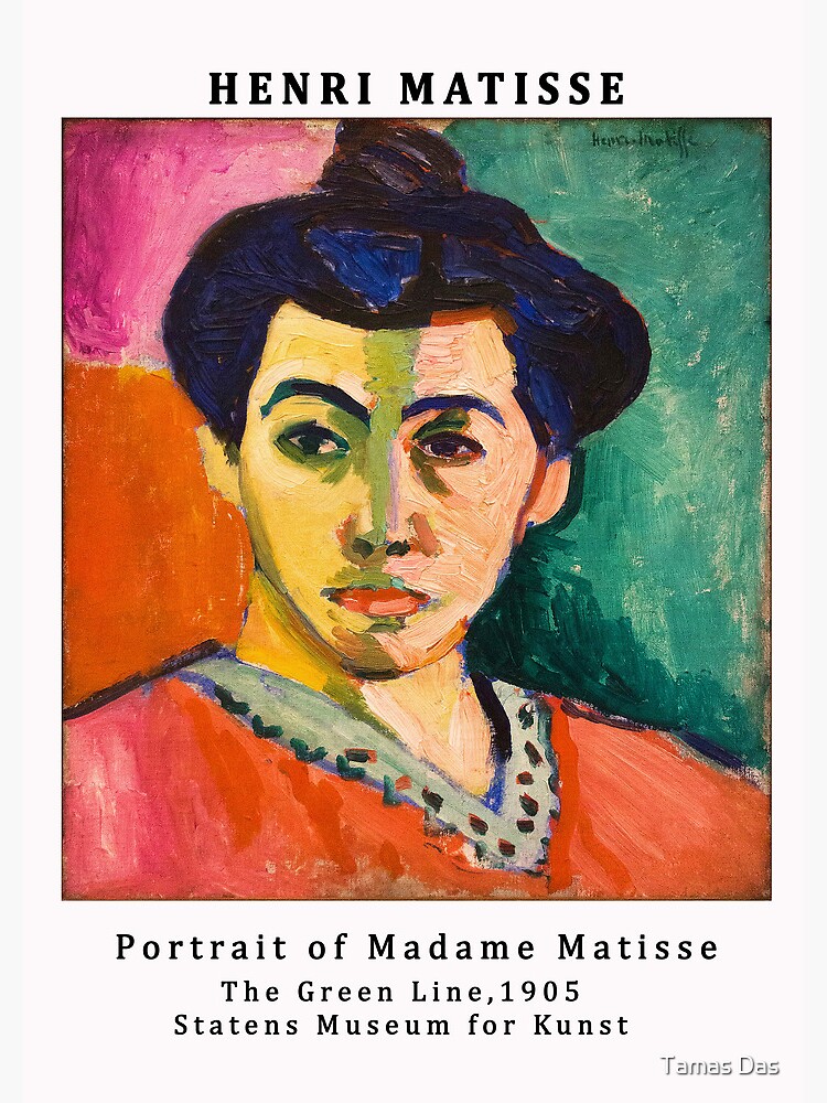 "Portrait Of Madame Matisse By Henri Matisse,Matisse Green LIine,Henri ...