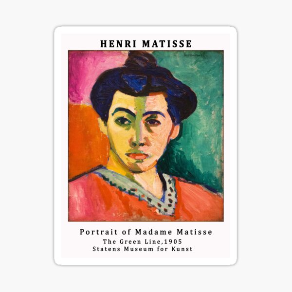 "Portrait Of Madame Matisse By Henri Matisse,Matisse Green LIine,Henri ...