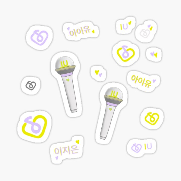 "IU Lightstick Uaena Fandom" Sticker for Sale by ReddyBeanie | Redbubble