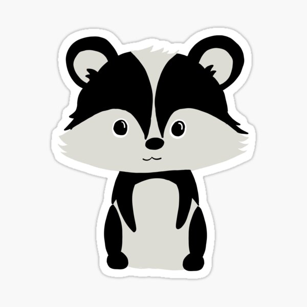 "Forest animals badger " Sticker for Sale by Robin-m-willems | Redbubble