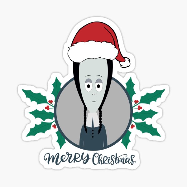 "Wednesday Addams - Merry Christmas" Sticker for Sale by mohamedeldin ...