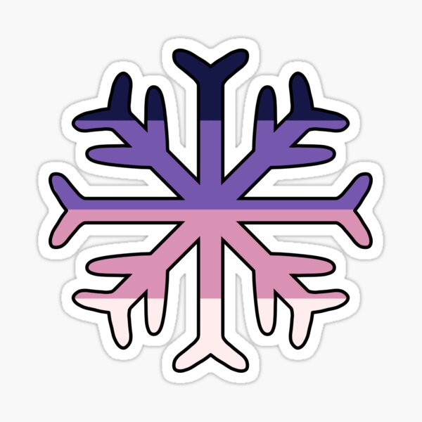Asexual Spectrum Pride Snowflake Christmas Design Sticker For Sale