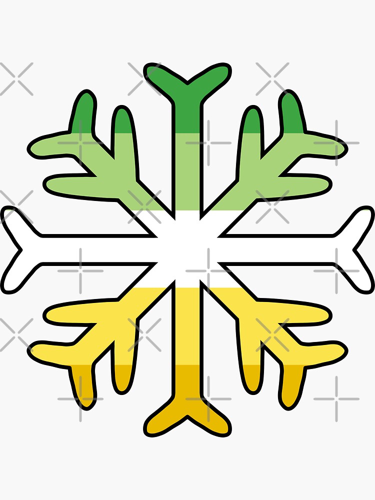 "Aroallo pride snowflake, christmas design" Sticker for Sale by lunyssa ...